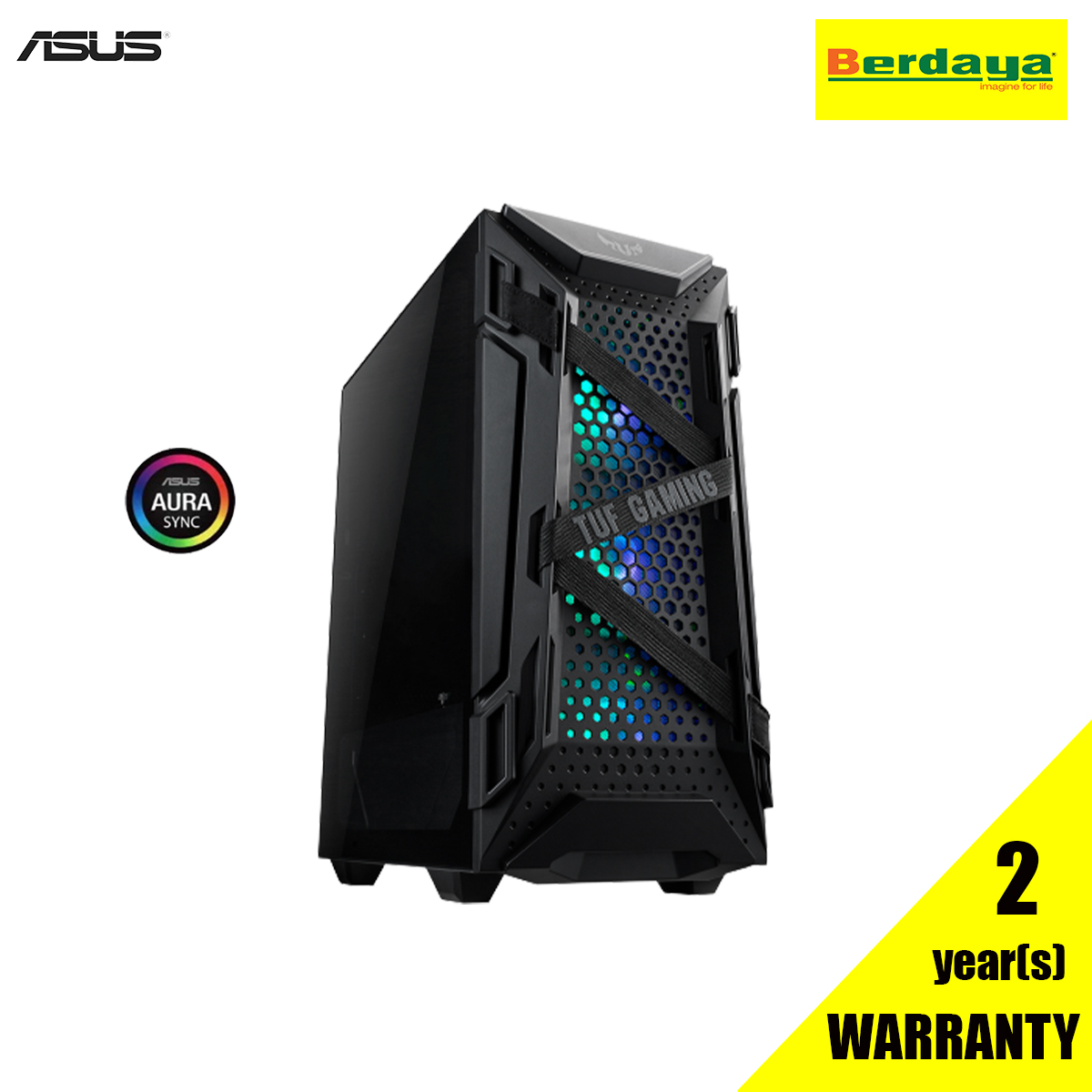 ASUS TUF GAMING GT301 MID TOWER ATX GAMING PC CASING - BLACK | Berdaya
